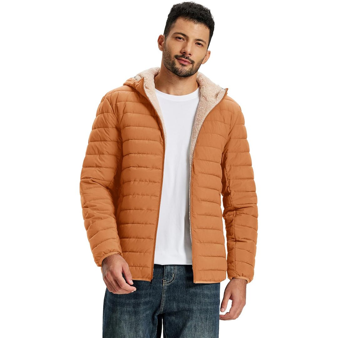 Men's Insulated Puffer Jacket Hooded Warm Winter Coat | TACVASEN