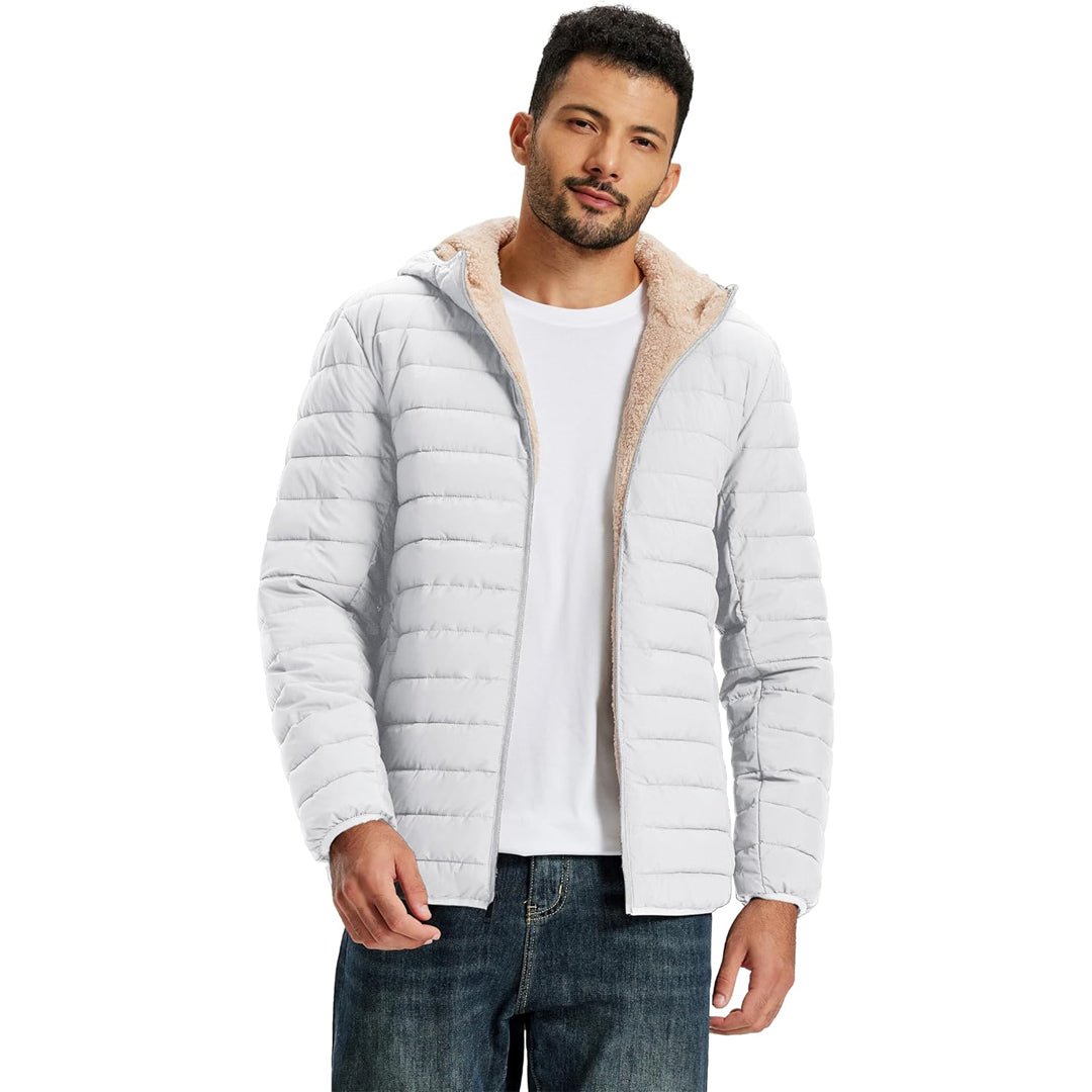 Men's Insulated Puffer Jacket Hooded Warm Winter Coat | TACVASEN
