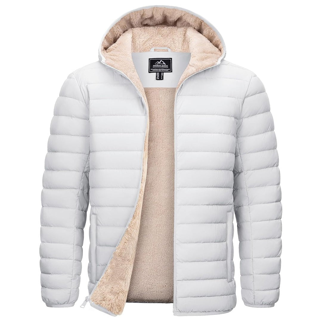 Men's Insulated Puffer Jacket Hooded Warm Winter Coat | TACVASEN
